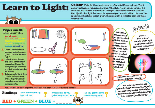 Light-Based Learning Sheets for Children - Part 1 | Nulty